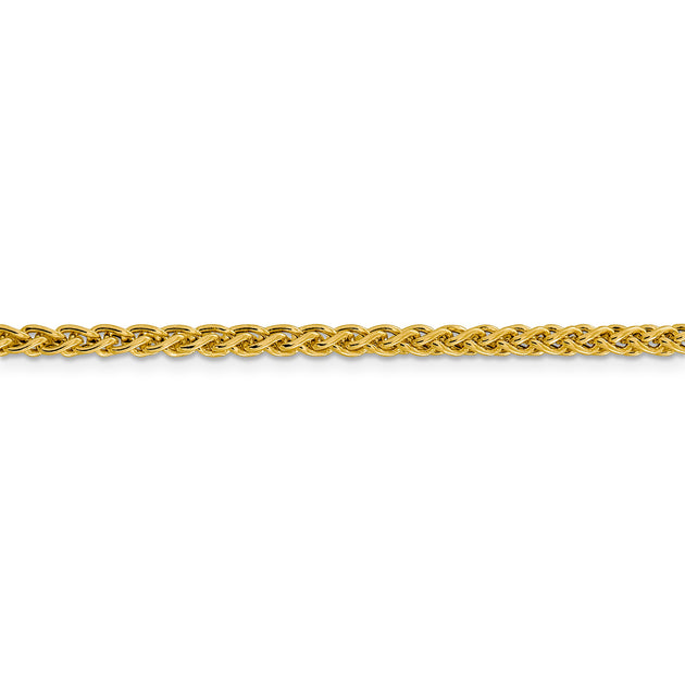 14k 3.45mm Semi-solid Wheat Chain – Oscar and Sons Jewelers