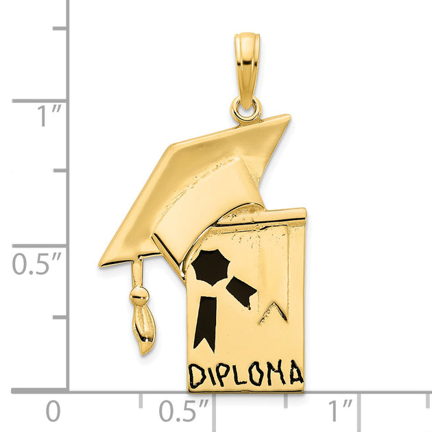14k Epoxy Graduation Cap and Diploma Pendant – Oscar and Sons Jewelers